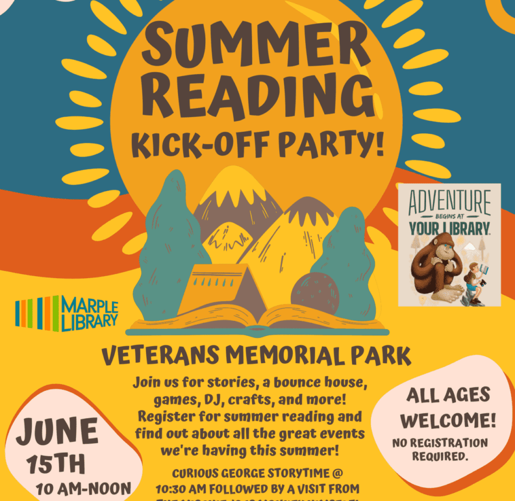 Summer Reading Kick-Off Party @ Veterans Memorial Park • Main Line Parent